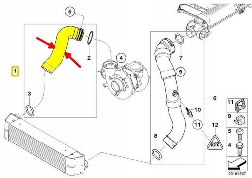 Купить BMW E87 118d 120d M47N2 ШЛАНГ ТУРБИНЫ из Польши б/у и новые ...